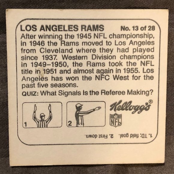 Other | Vintage Los Angeles Rams Sticker | Poshmark